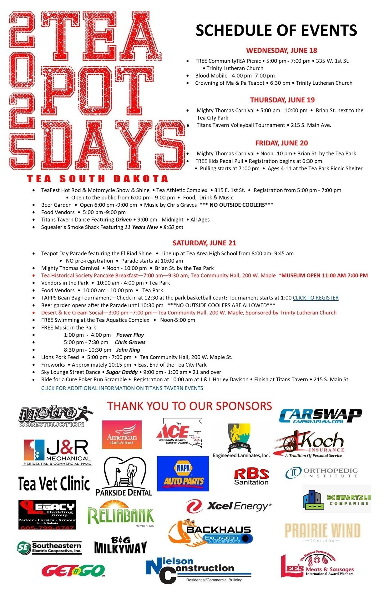 TEAPOT DAYS 2025 - City of Tea