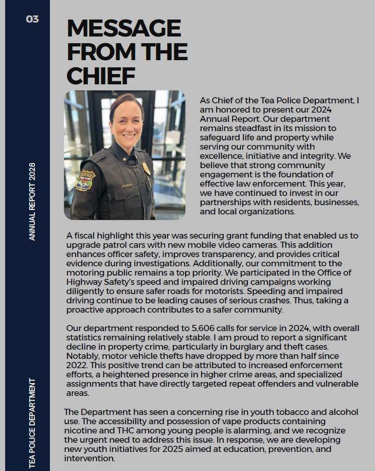 Police Department in Tea, South Dakota | City of Tea